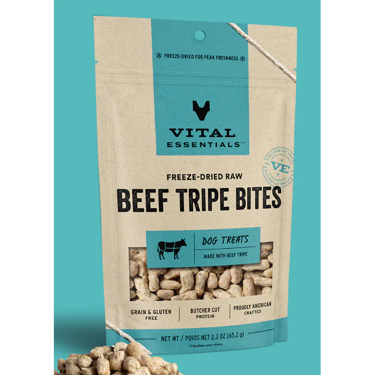 Vital Essentials Freeze Dried Treat Beef Tripe Bites – PetMax