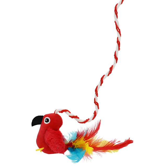 Multipet Cat Toy Margaritaville Wand With Red Bird – PetMax